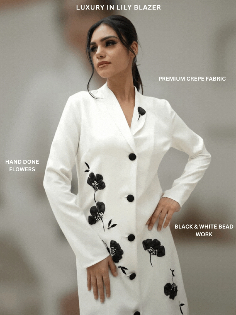 Luxury in Lily Blazer - Attic Salt